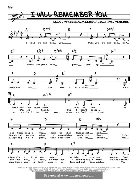 I Will Remember You (Theme from The Brothers McMullen) by D. Merenda, S ...