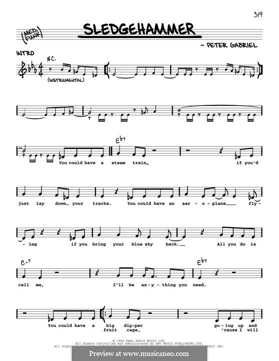 Sledgehammer by P. Gabriel - sheet music on MusicaNeo