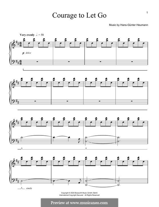 Courage To Let Go by H. Heumann - sheet music on MusicaNeo