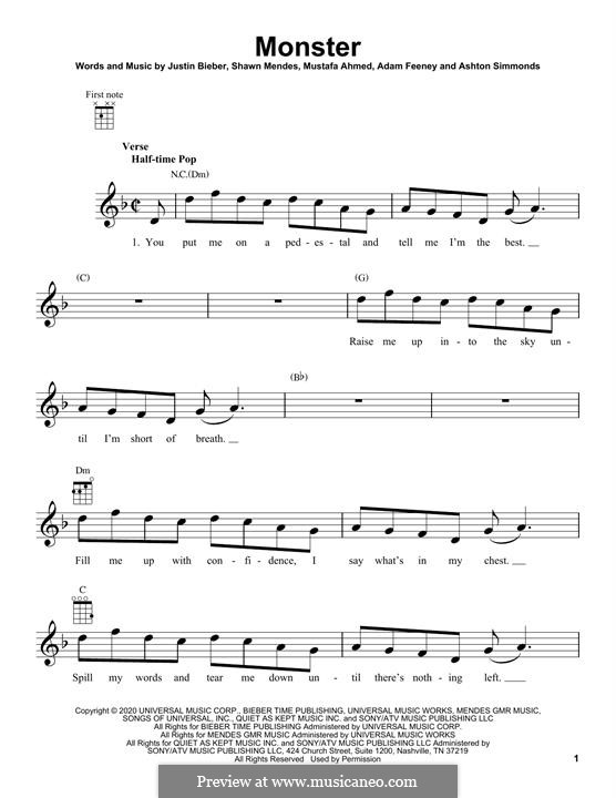 Monster (Shawn Mendes & Justin Bieber) by A. Simmonds on MusicaNeo