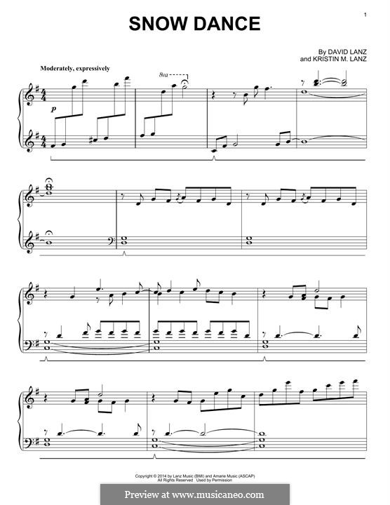 Snow Dance by D. Lanz - sheet music on MusicaNeo