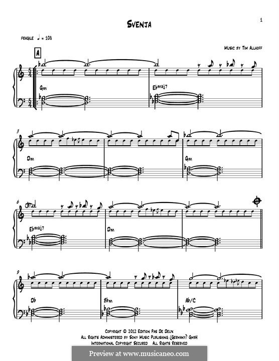 Svenja by T. Allhoff - sheet music on MusicaNeo