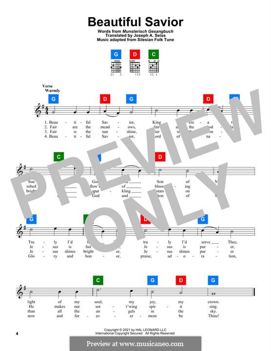 Beautiful Savior by folklore - sheet music on MusicaNeo