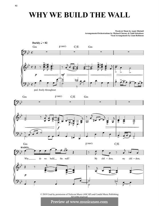 Why We Build The Wall (from Hadestown) by A. Mitchell on MusicaNeo