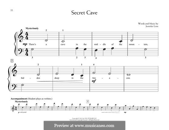 Secret Cave by J. Linn - sheet music on MusicaNeo