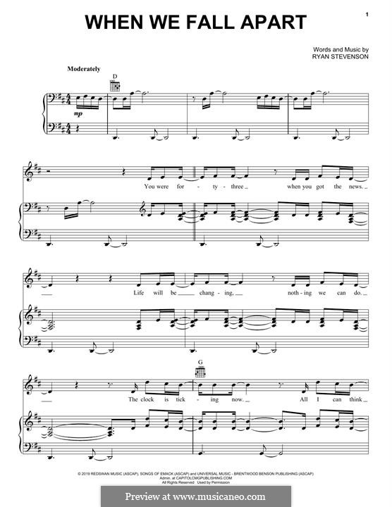 When We Fall Apart by R. Stevenson - sheet music on MusicaNeo