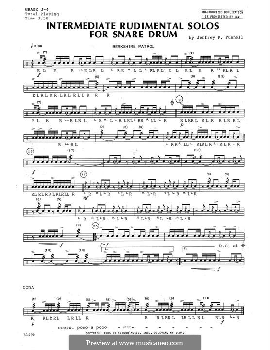 Intermediate Rudimental Solos For Snare Drum by J.P. Funnell on MusicaNeo