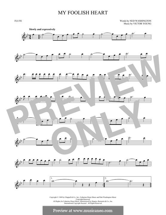My Foolish Heart by V. Young - sheet music on MusicaNeo