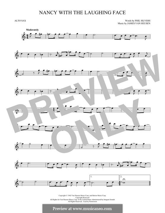 Nancy (With the Laughing Face) by J.V. Heusen - sheet music on MusicaNeo