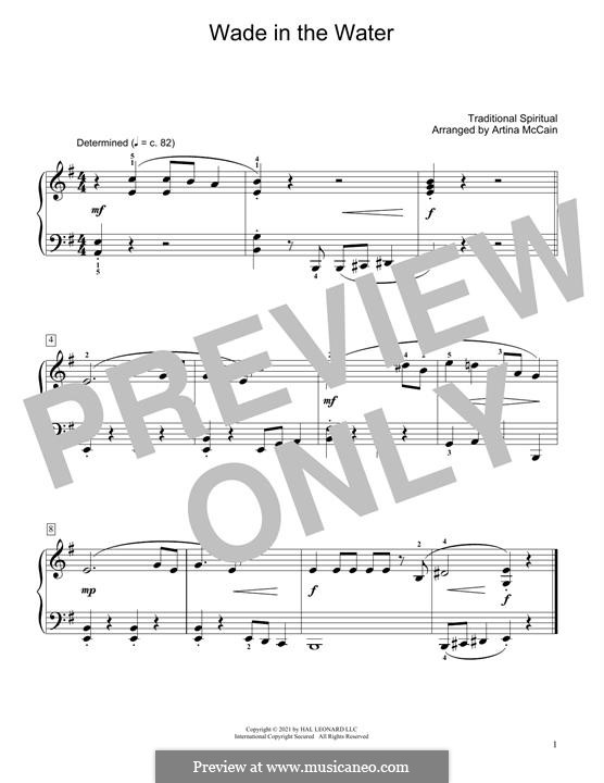 Wade in the Water by folklore - sheet music on MusicaNeo