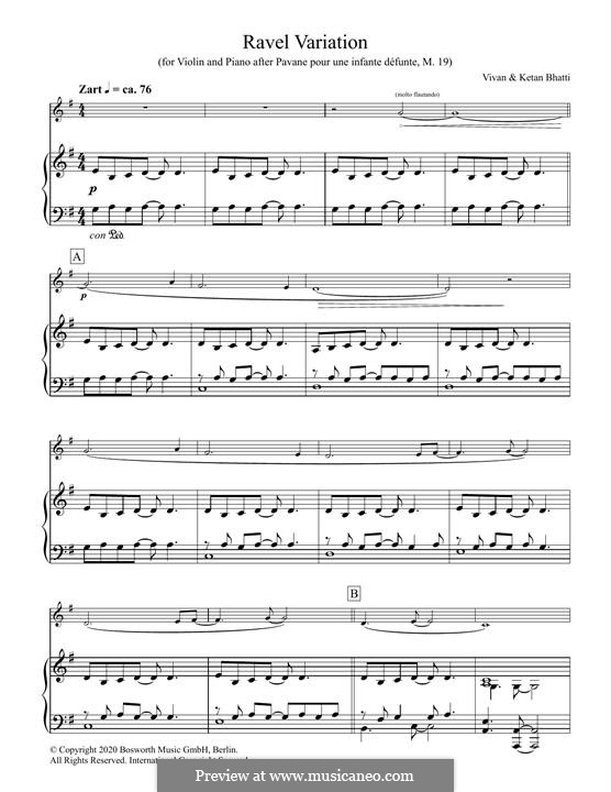 Ravel Variation by V. Bhatti - sheet music on MusicaNeo