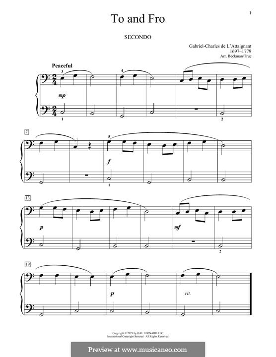 To And Fro by G.D. L'attaignant - sheet music on MusicaNeo