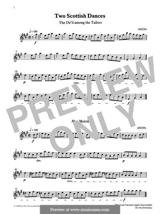 Two Scottish Dances by folklore - sheet music on MusicaNeo