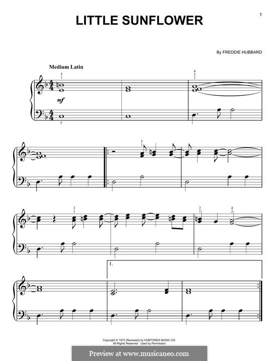 Little Sunflower by F. Hubbard - sheet music on MusicaNeo