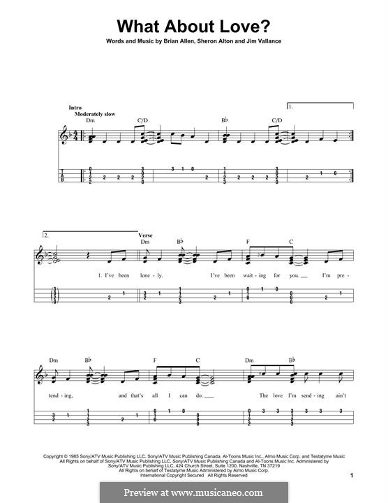 What About Love? (Heart) by B. Allen, J. Vallance, S. Alton on MusicaNeo