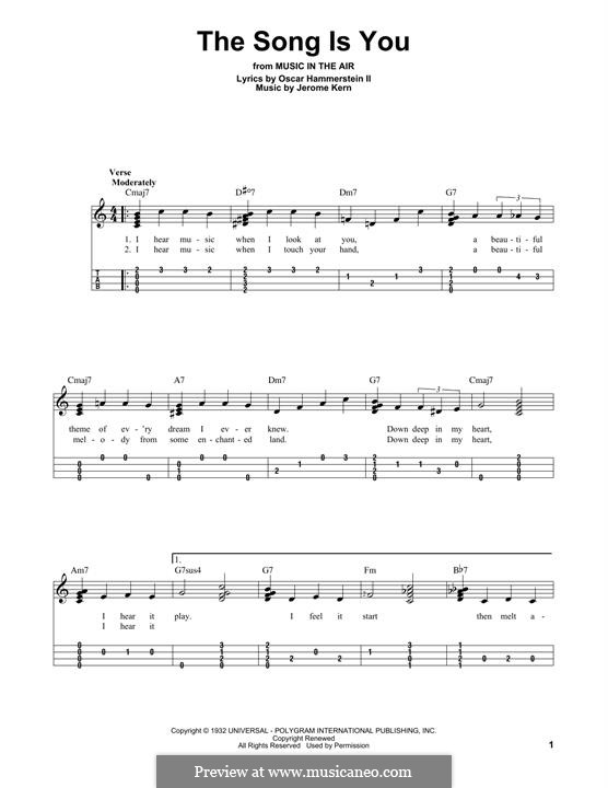 The Song is You by J. Kern - sheet music on MusicaNeo