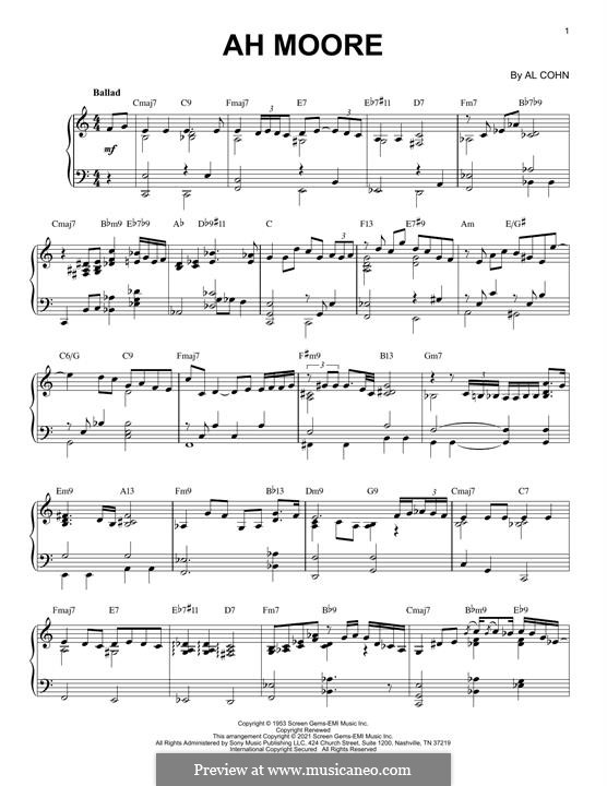 Ah-Moore by A. Cohn - sheet music on MusicaNeo