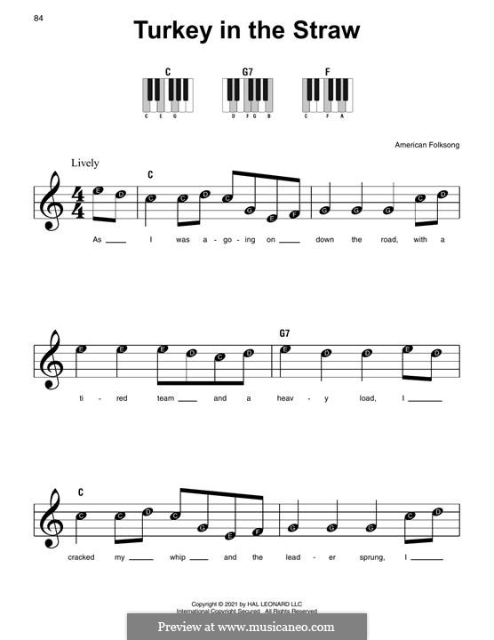 Turkey in the Straw by folklore - sheet music on MusicaNeo