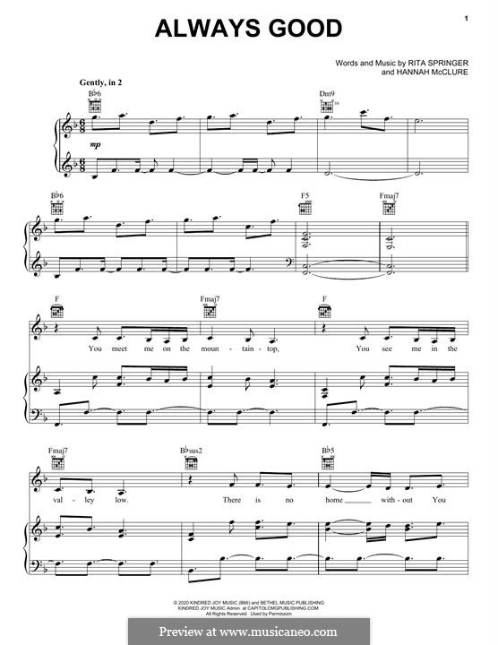 Always Good by H. McClure - sheet music on MusicaNeo