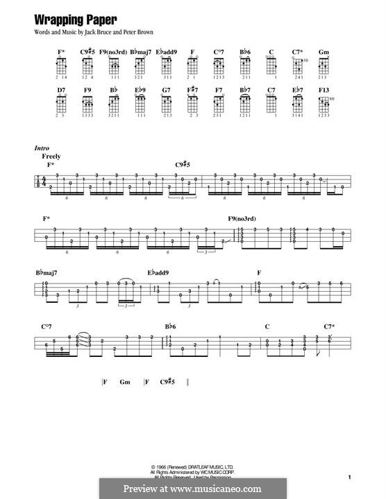 Wrapping Paper (Cream) by J. Bruce, P. Brown - sheet music on MusicaNeo