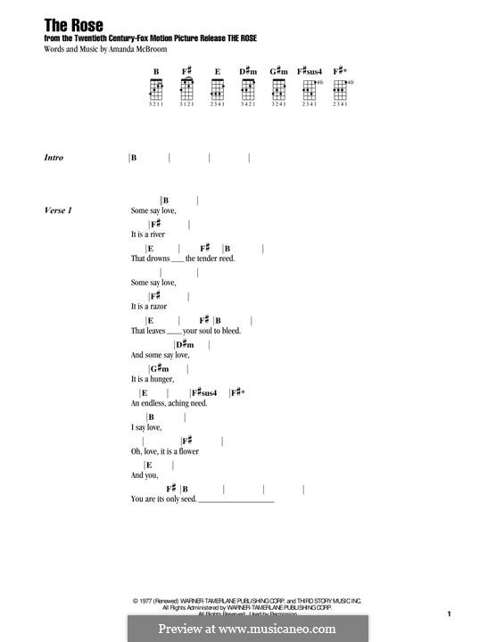 The Rose (Bette Midler) by A. McBroom - sheet music on MusicaNeo
