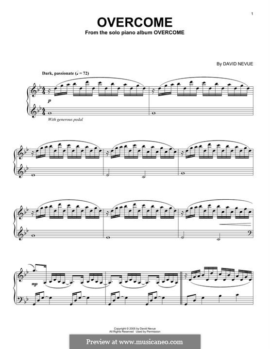 Overcome by D. Nevue - sheet music on MusicaNeo