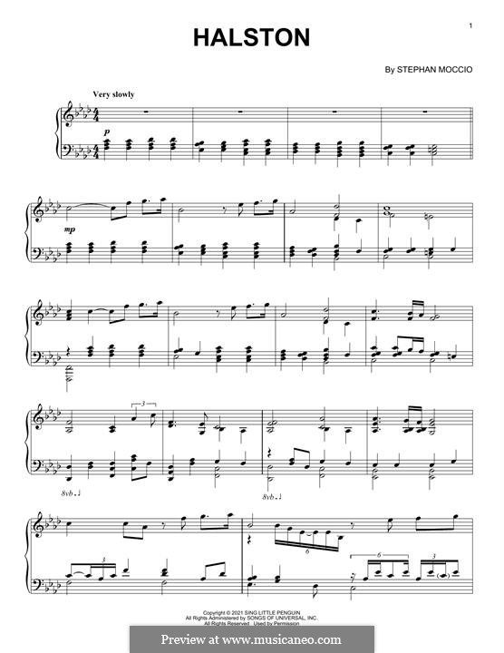 Halston by S. Moccio - sheet music on MusicaNeo
