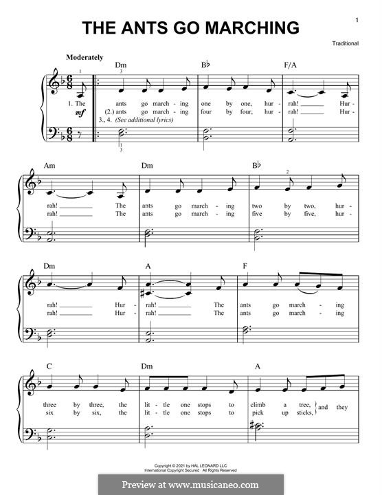 The Ants Go Marching by folklore - sheet music on MusicaNeo