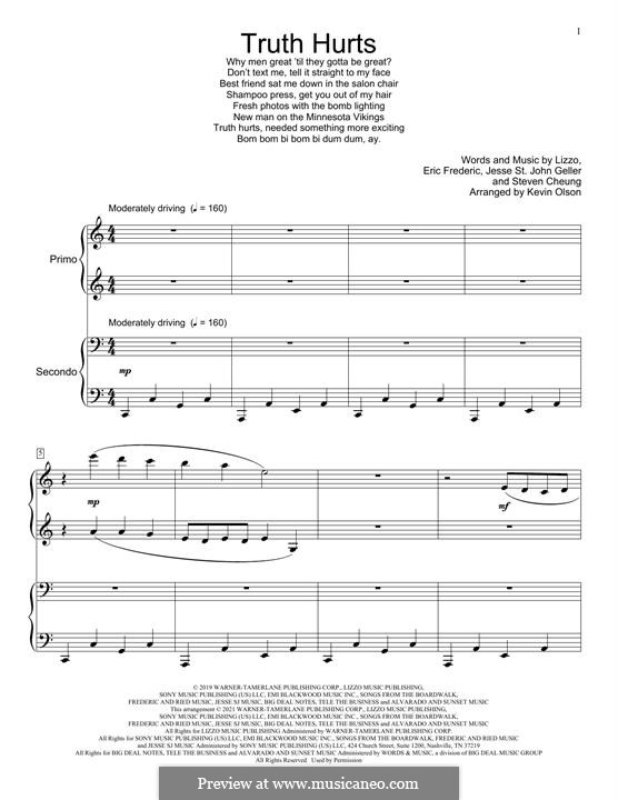 Truth Hurts (Lizzo) by E. Frederic, S. Cheung, J. Raisen, J.L. Raisen ...