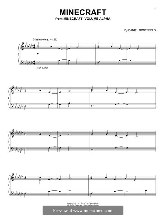 Minecraft (from Minecraft) (C418) by D. Rosenfeld on MusicaNeo