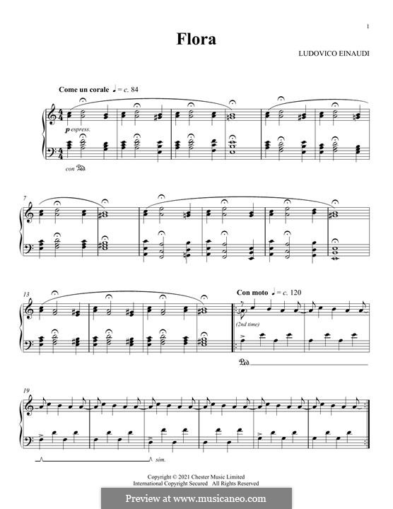 Flora by L. Einaudi - sheet music on MusicaNeo
