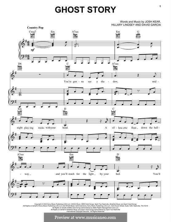 Ghost Story (Carrie Underwood) by H. Lindsey, J. Kear, D. Garcia on ...