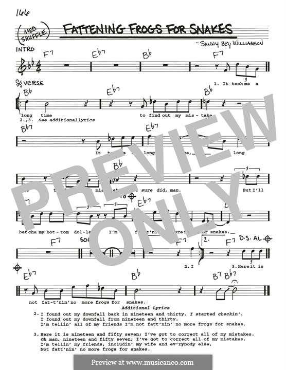 Fattening Frogs For Snakes (Sonny Boy Williamson) by J.L. Williamson on MusicaNeo