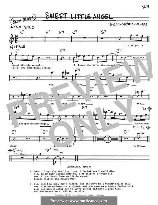 Sweet Little Angel by J. Bihari - sheet music on MusicaNeo