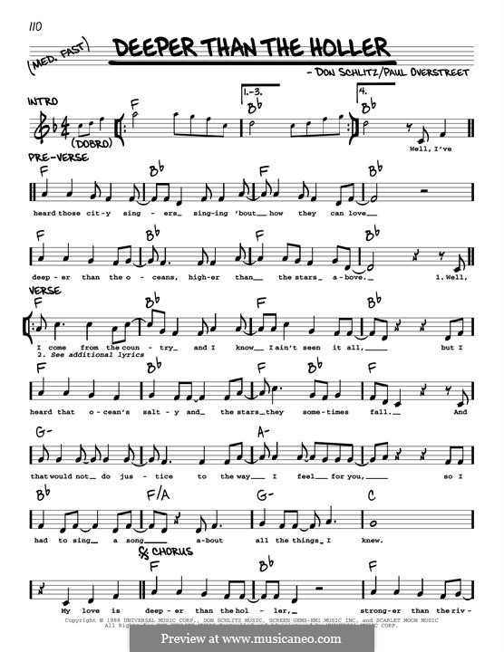 Deeper Than The Holler (Randy Travis) by P. Overstreet on MusicaNeo