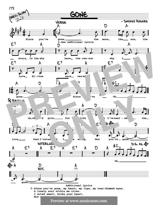 Gone by S. Rogers - sheet music on MusicaNeo