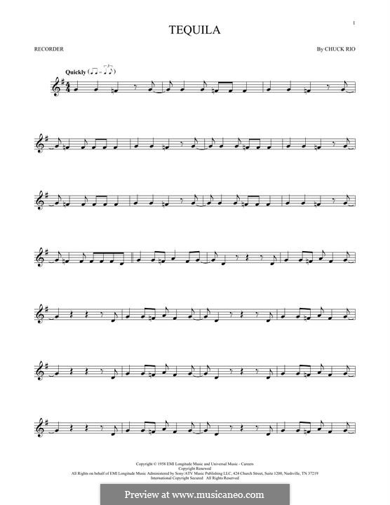Tequila (The Champs) by C. Rio - sheet music on MusicaNeo