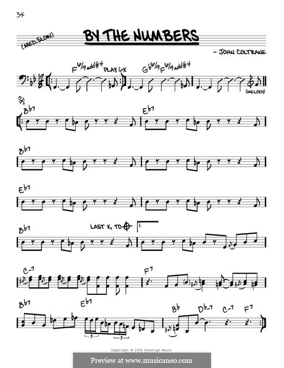 By The Numbers by J. Coltrane - sheet music on MusicaNeo