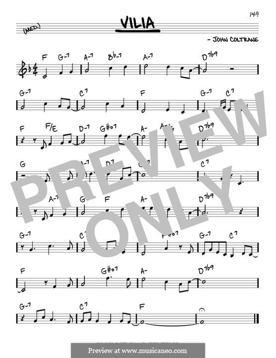 Vilia by J. Coltrane - sheet music on MusicaNeo