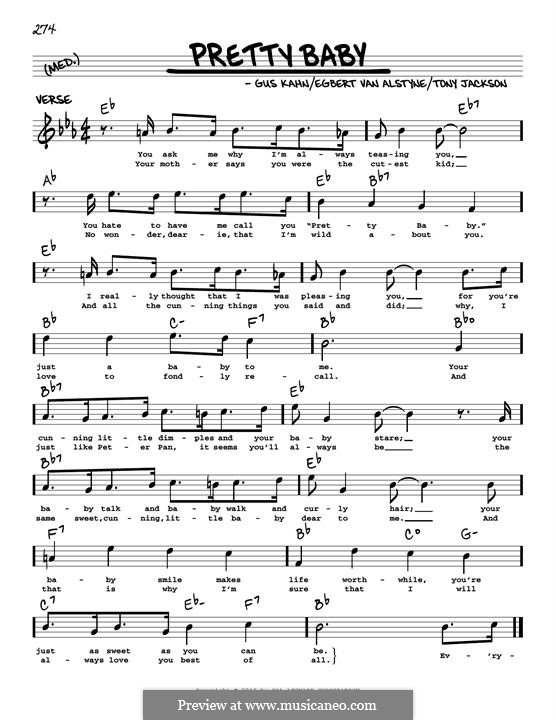 Pretty Baby by T. Jackson, E.v. Alstyne - free download on MusicaNeo