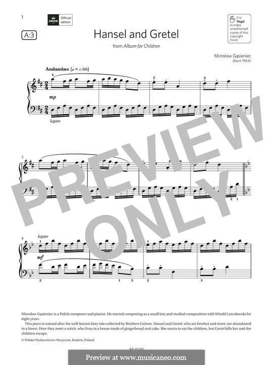 Hansel and Gretel by M. Gąsieniec - sheet music on MusicaNeo