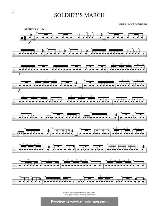 Soldier's March by M. Goldenberg - sheet music on MusicaNeo