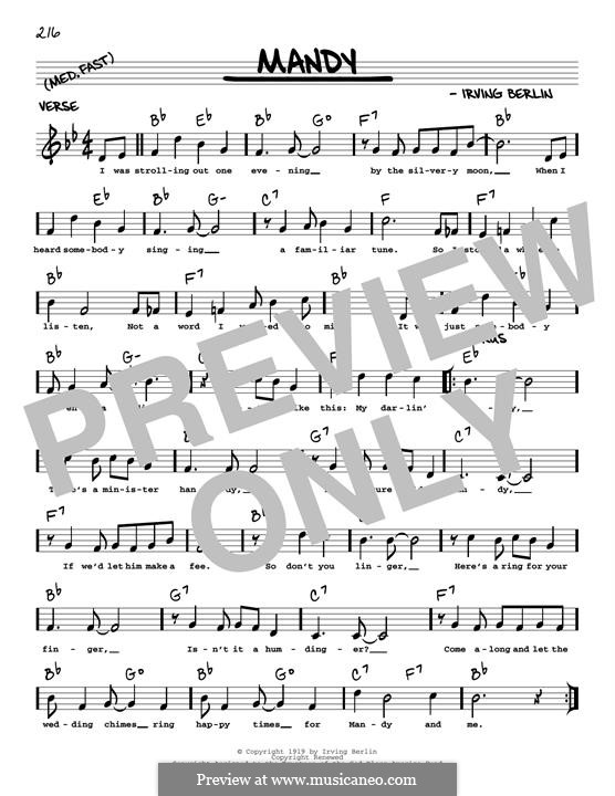 Mandy by I. Berlin - sheet music on MusicaNeo