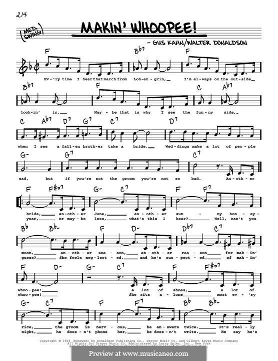 Makin' Whoopee! by W. Donaldson - sheet music on MusicaNeo