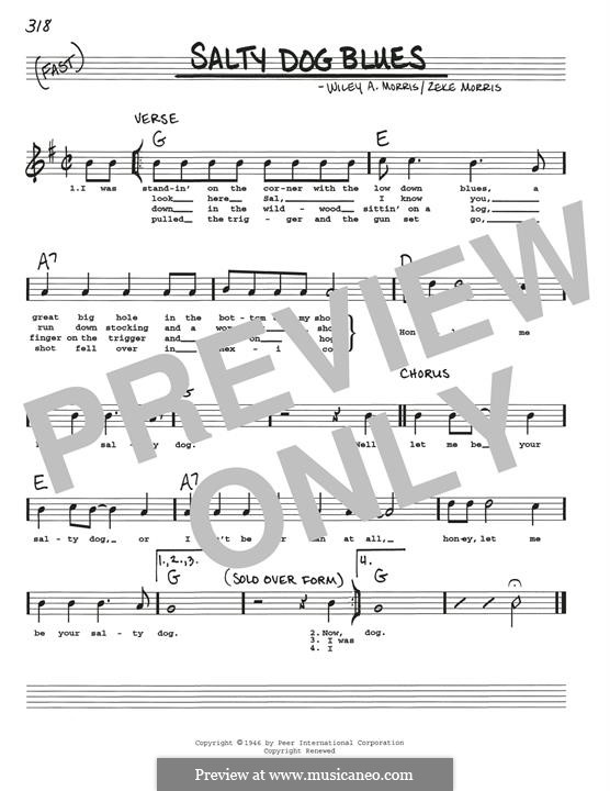 Salty Dog Blues (Flatt & Scruggs) by W.A. Morris, Z. Morris on MusicaNeo
