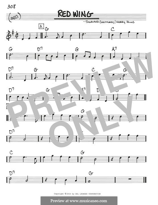 Red Wing (Thurland Chattaway) by K. Mills - sheet music on MusicaNeo