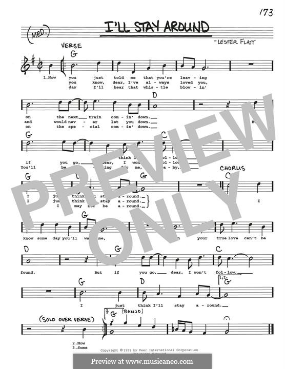 I'll Stay Around by L. Flatt - sheet music on MusicaNeo