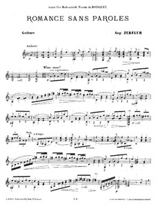 Romance without words by A. Zurfluh - sheet music on MusicaNeo