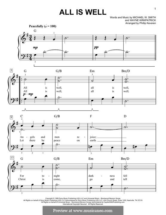 All Is Well by W. Kirkpatrick - sheet music on MusicaNeo
