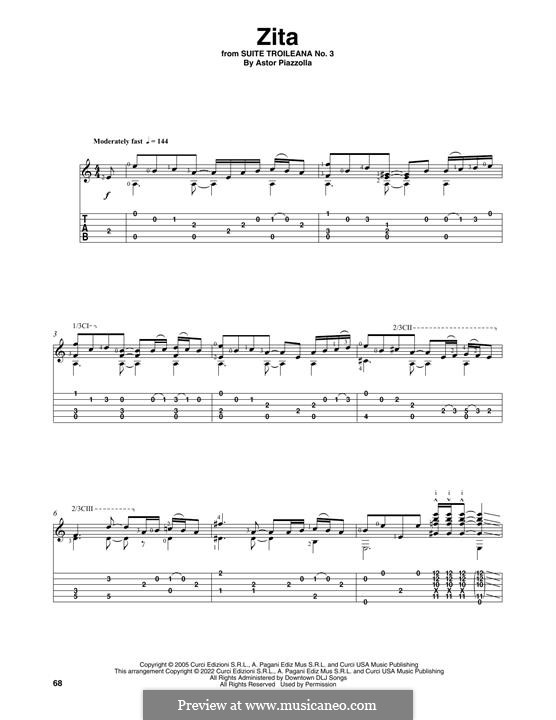 Zita by A. Piazzolla - sheet music on MusicaNeo
